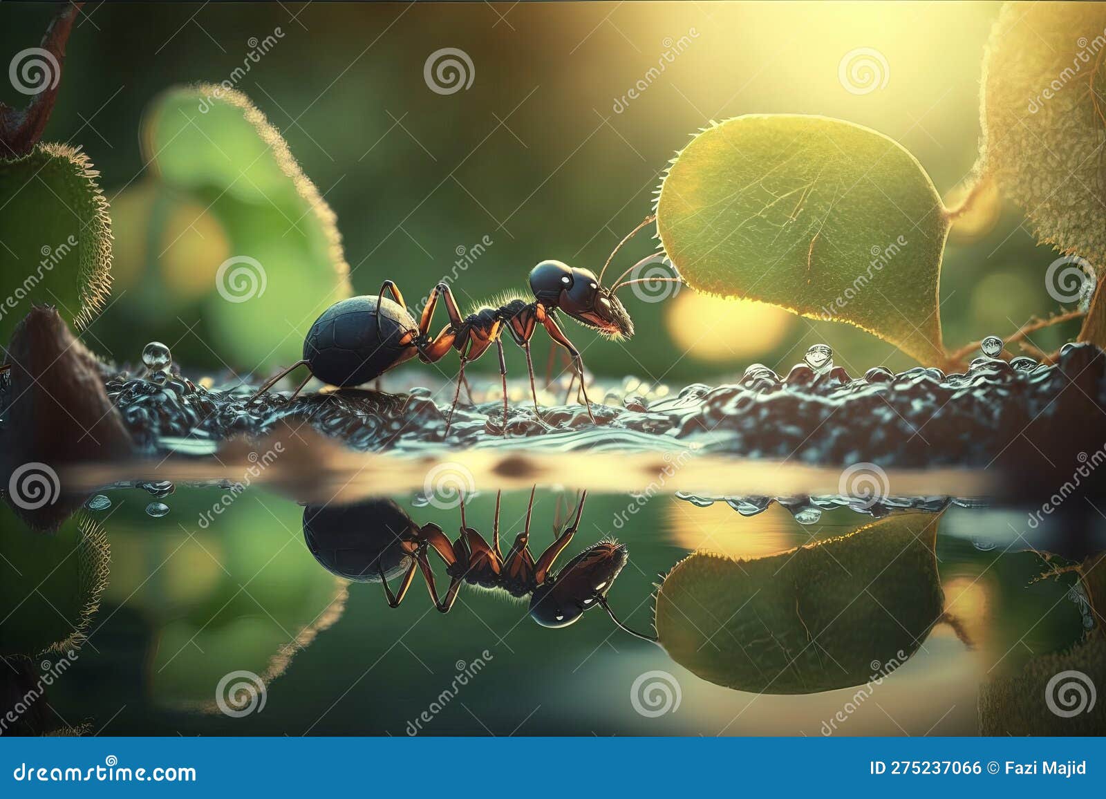 Ant, a Strong Insect, in the Forest in the Wild, Summer Day,Generative ...