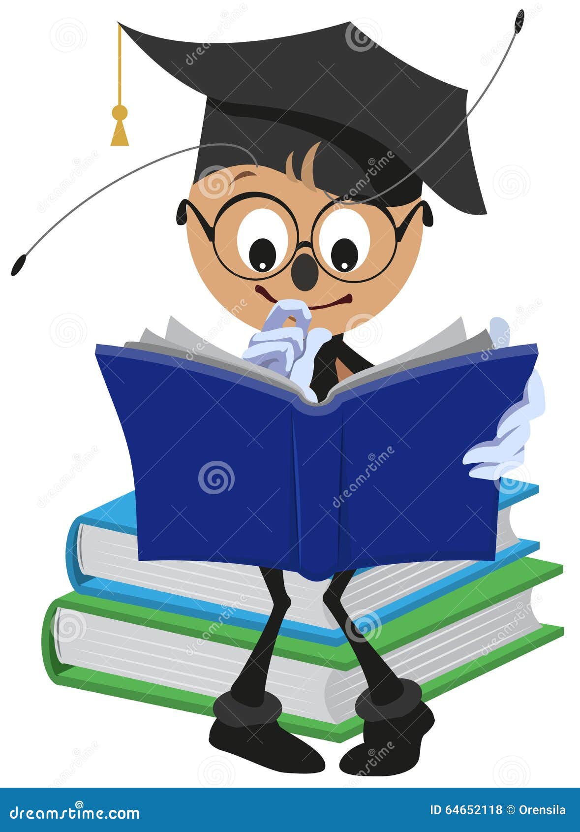 Ant Student reading book stock vector. Illustration of reading - 64652118