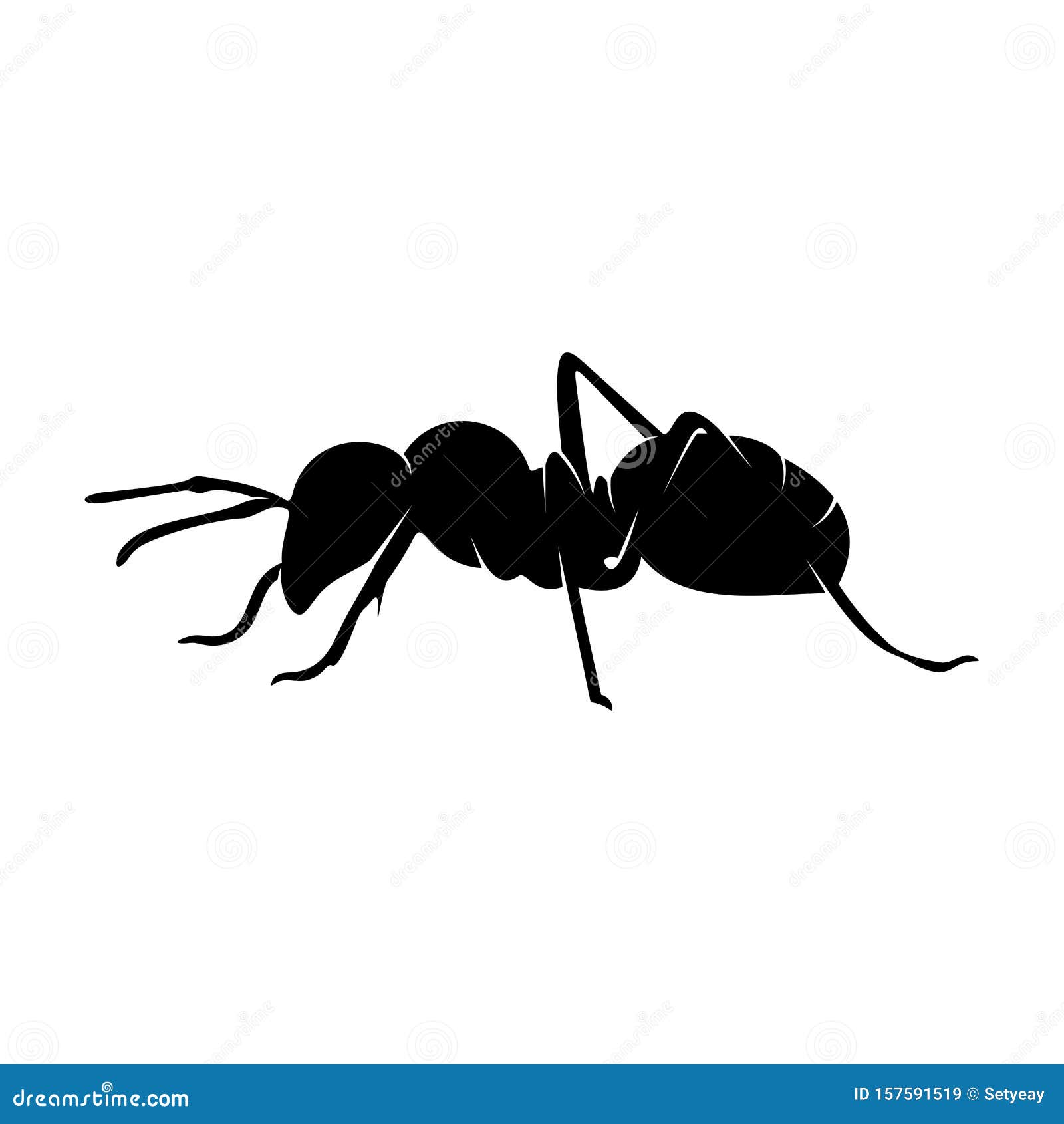Ant Vector Design Logo. Ant Illustration with Various Shapes and ...