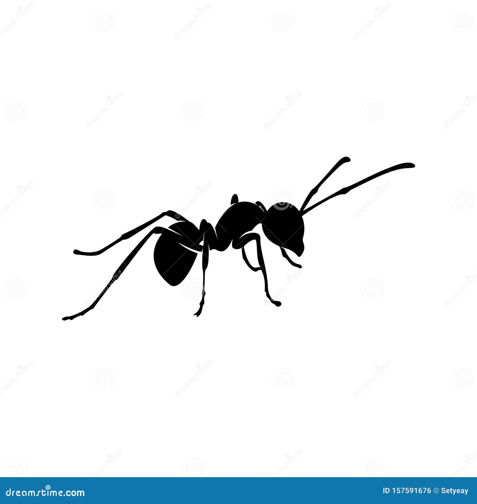 Ant Vector Design Logo. Ant Illustration with Various Shapes and ...