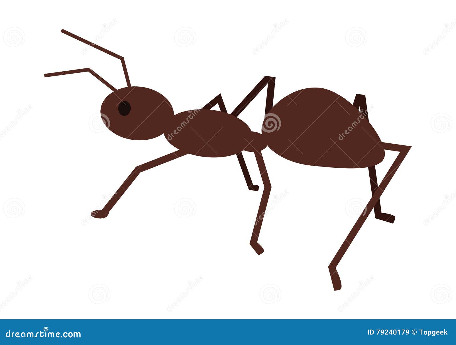 Ant Vector Illustration In Flat Style Design Stock Vector Illustration Of Forest Background