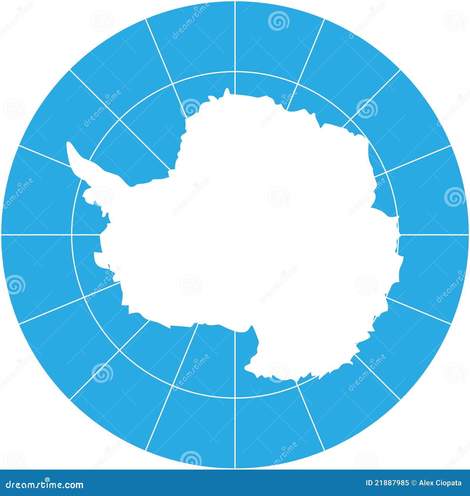 La Ant?rtida ilustración del vector. Ilustración de azul - 21887985