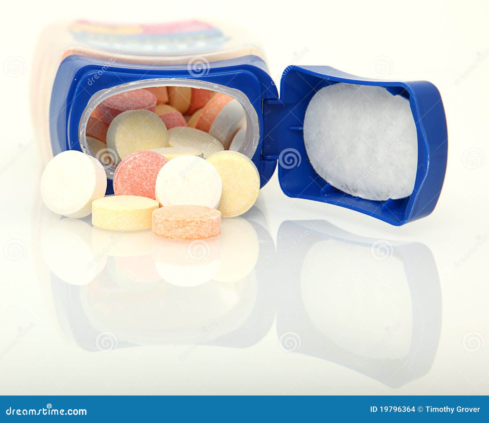 Antacid Tablets Isolated Over White Stock Photo - Image of macro ...