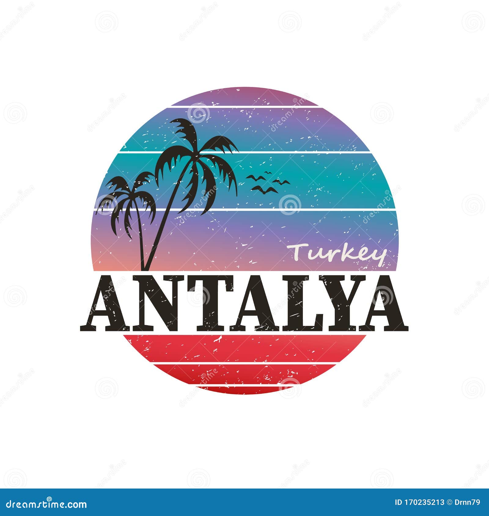 Antalya City Calligraphy Vector Logo T-shirt Design Stock Vector ...