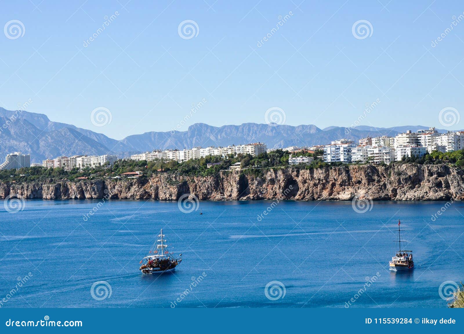 Antalya and sea view stock photo. Image of concept, brown - 115539284
