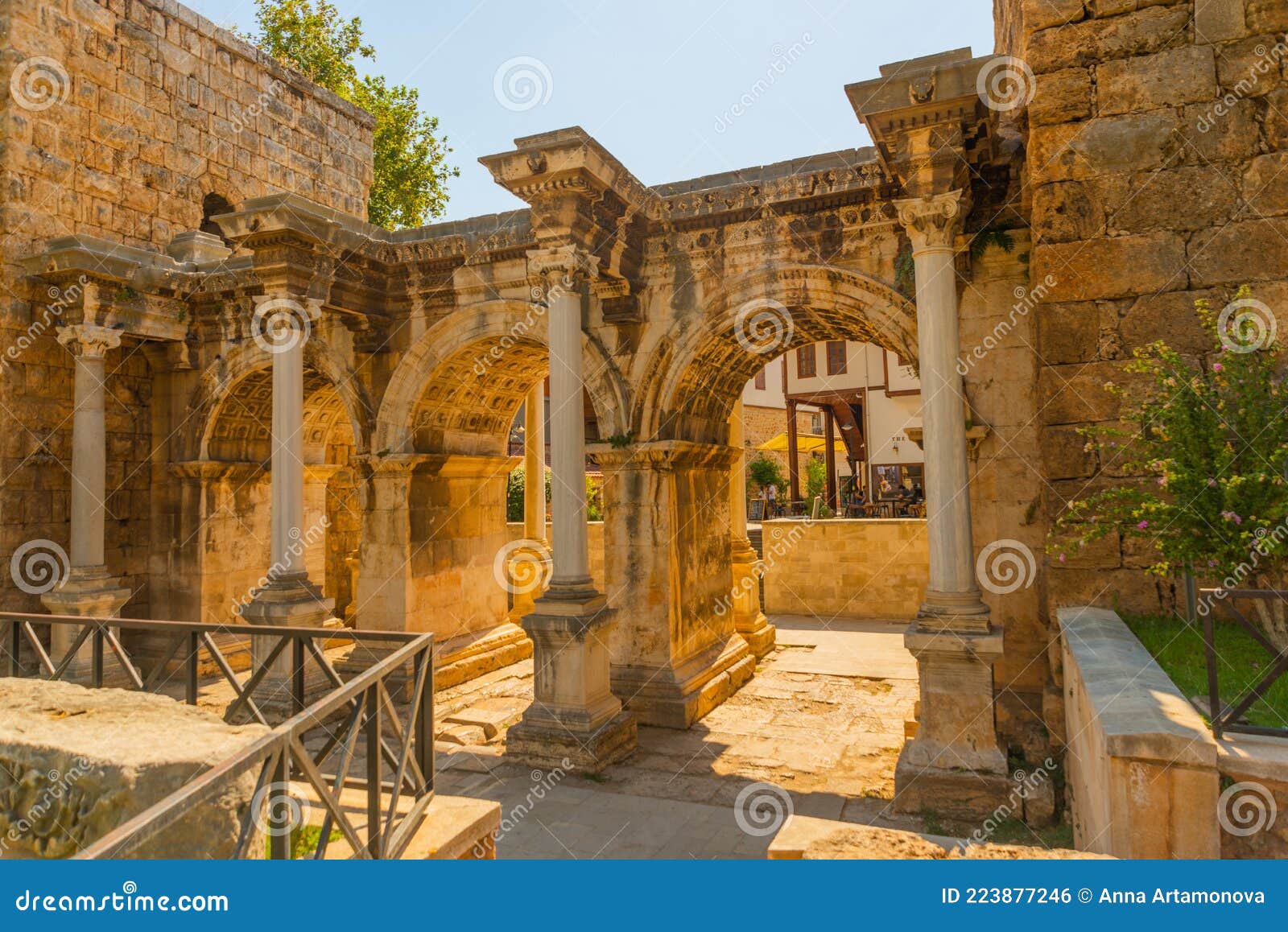 ANTALYA, TURKEY: Adrian Gate. Antique Ancient Construction of Marble ...