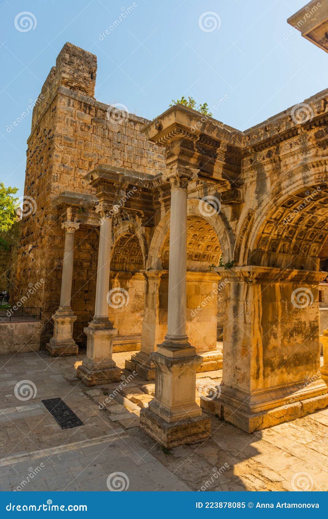 ANTALYA, TURKEY: Adrian Gate. Antique Ancient Construction of Marble ...