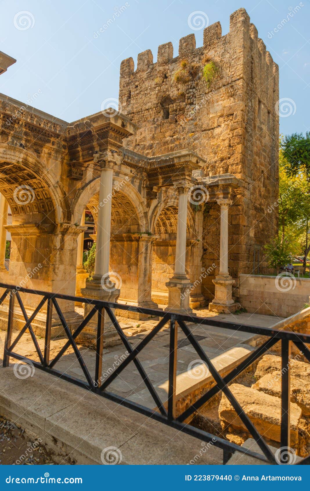 ANTALYA, TURKEY: Adrian Gate. Antique Ancient Construction of Marble ...