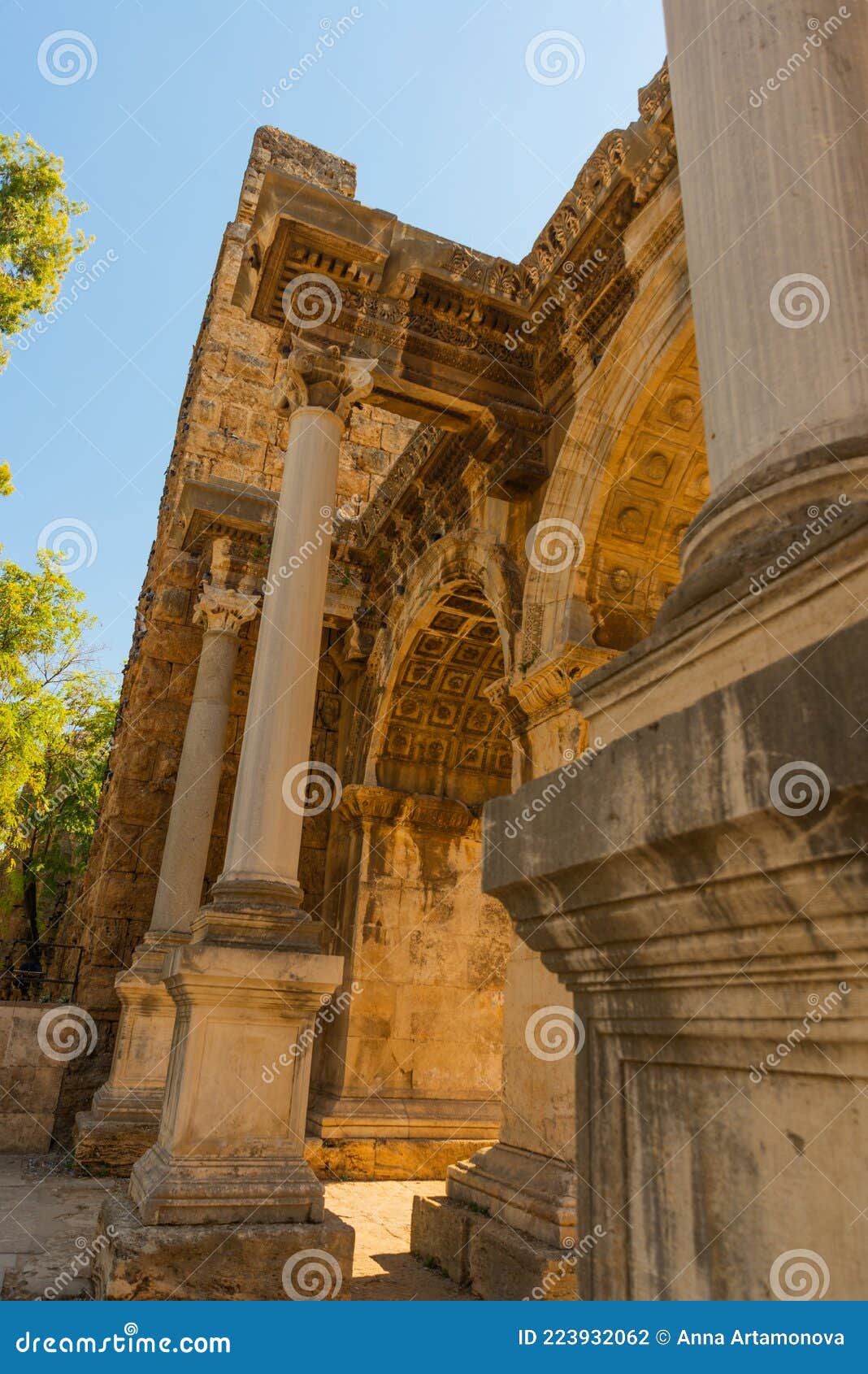 ANTALYA, TURKEY: Adrian Gate. Antique Ancient Construction of Marble ...