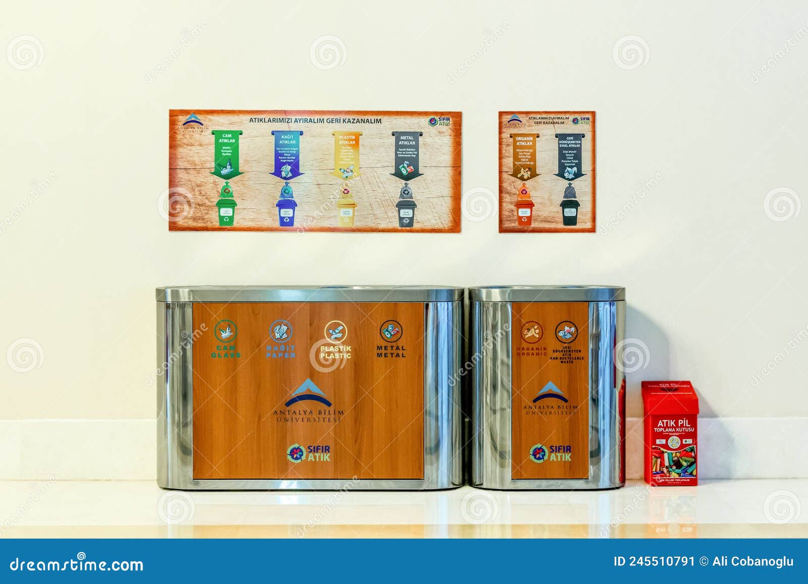 Garbage Sorting Boxes Used for the Waste Management System Called Stock ...