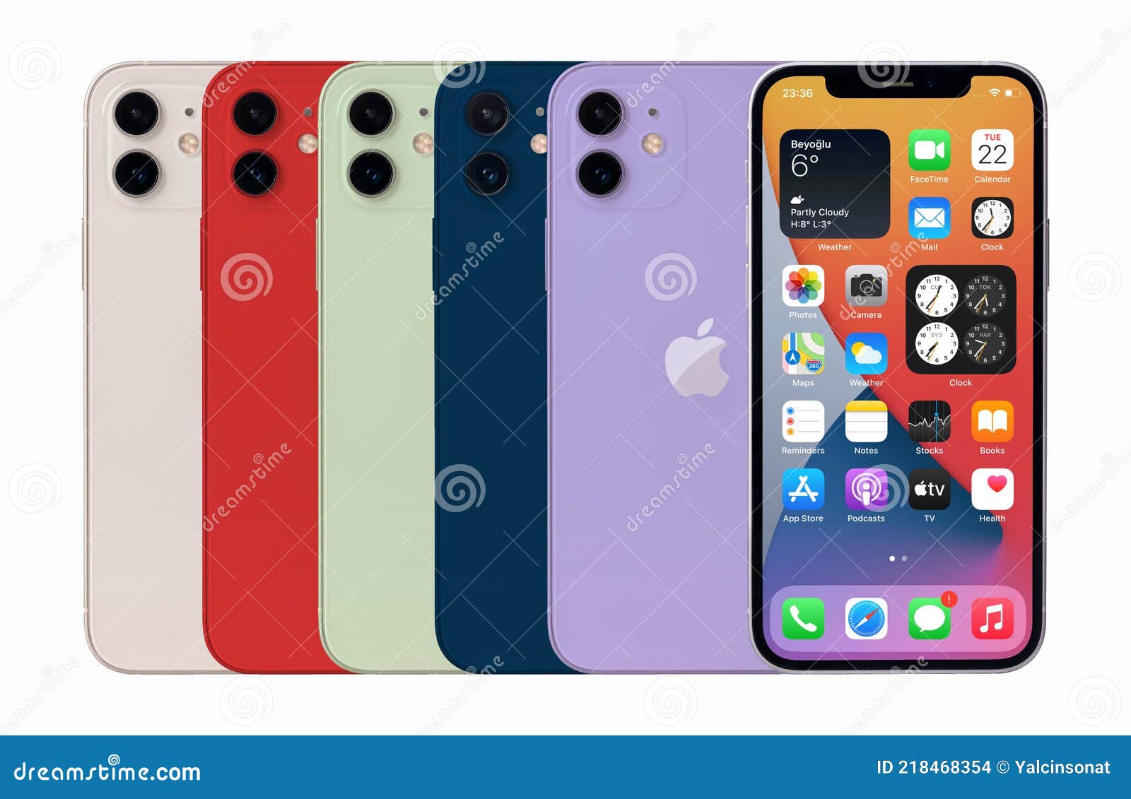 Antalya, Turkey - May 11, 2021: Newly Released Iphone 12 Multi Color ...
