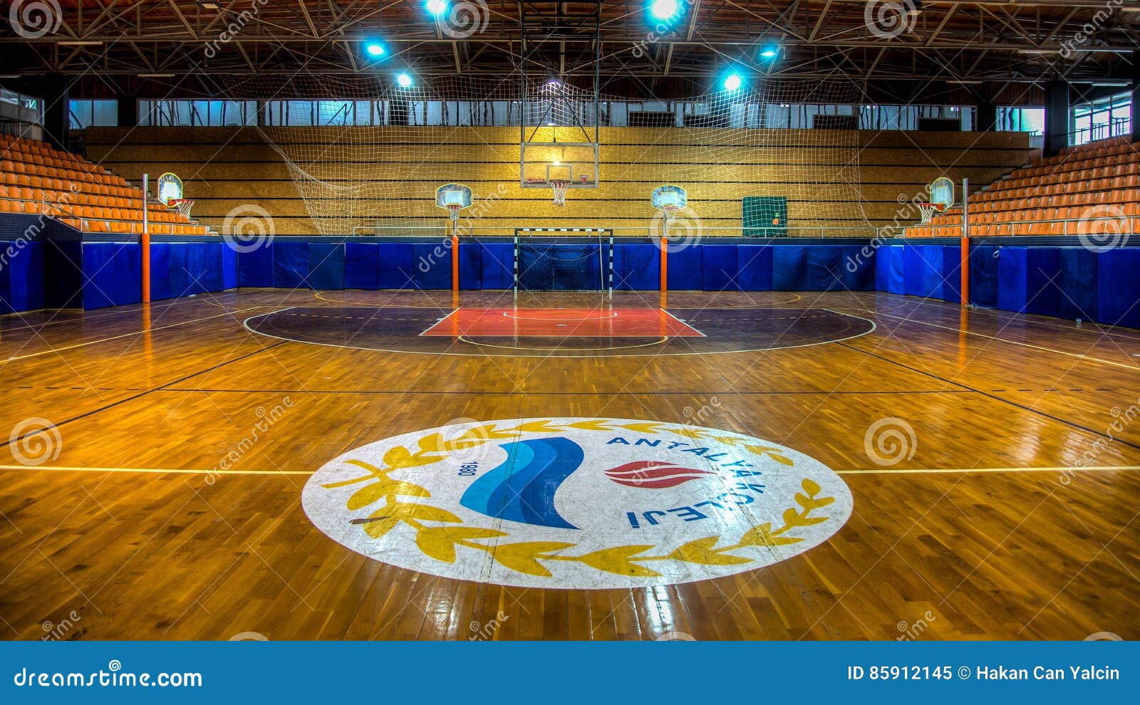 Antalya, Turkey - October 17, 2013: Empty Basketball Arena Editorial ...