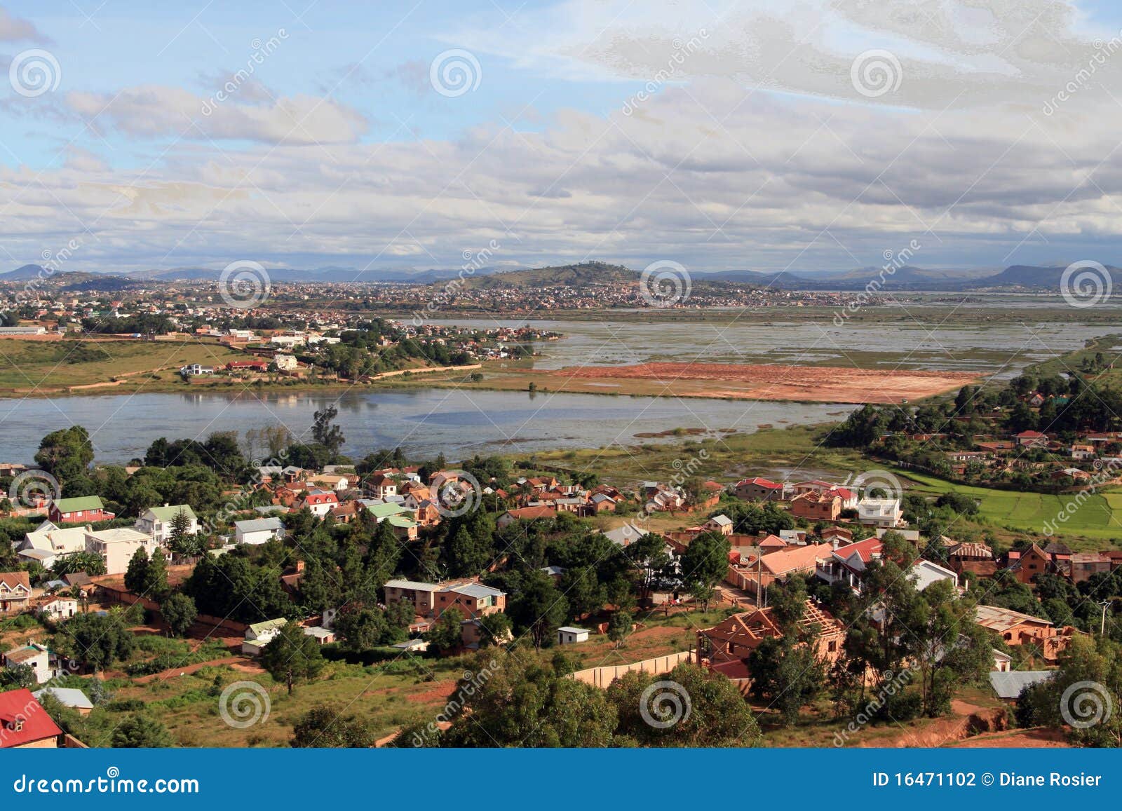 Antananarivo suburb stock photo. Image of river, mountains - 16471102