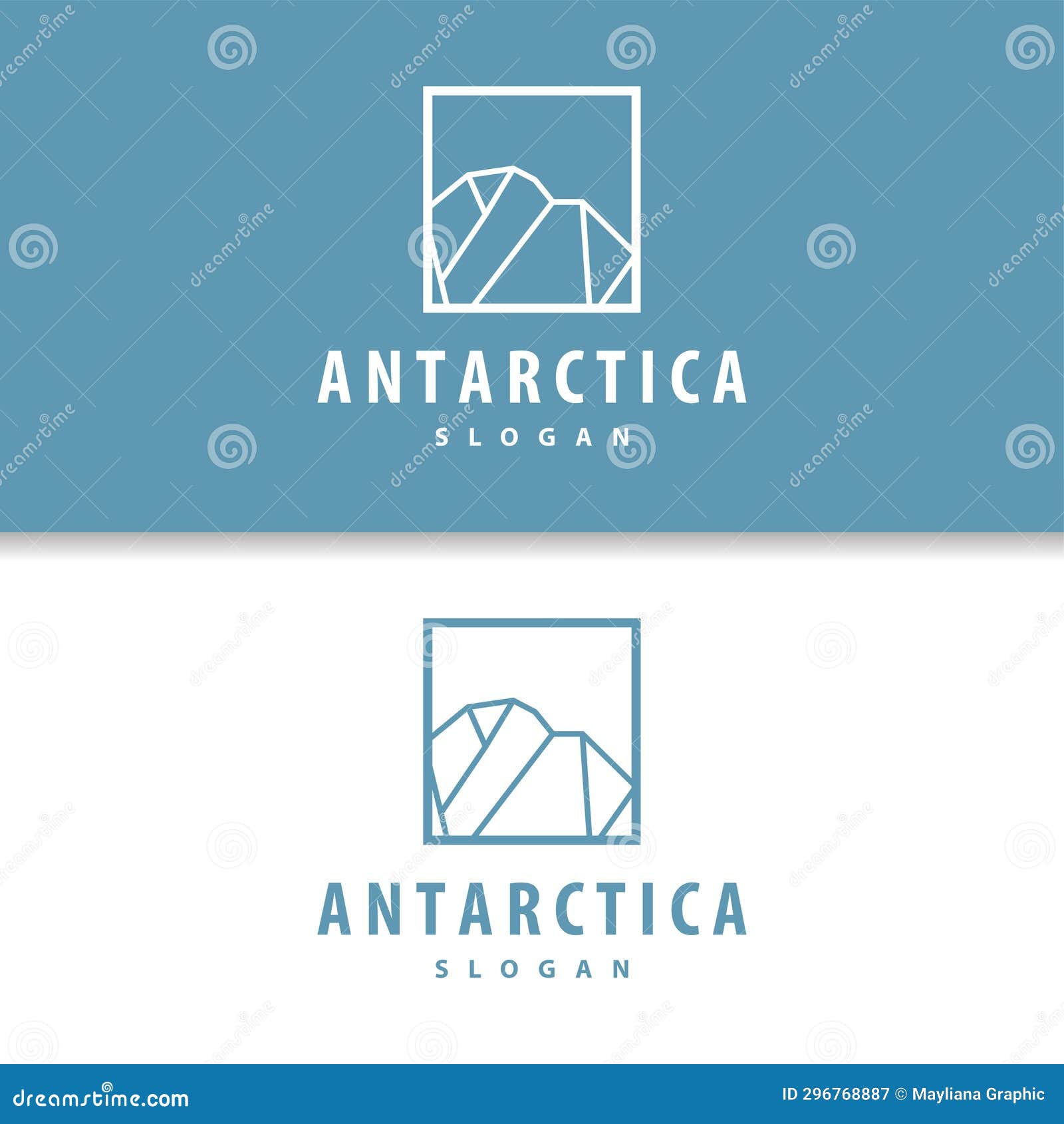 Antarctic Cold Mountain Iceberg Logo Design, Simple Vector Template ...