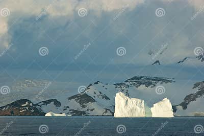 Antarctic ice island stock photo. Image of freeze, cloud - 18761268
