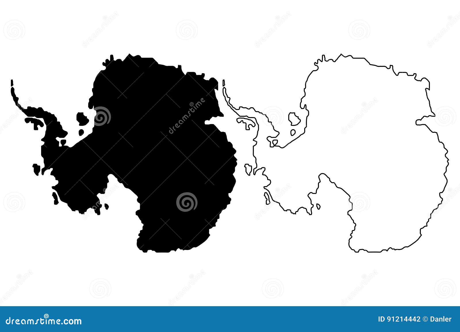 Antarctic Map Vector Illustration, Stock Vector - Illustration of ...