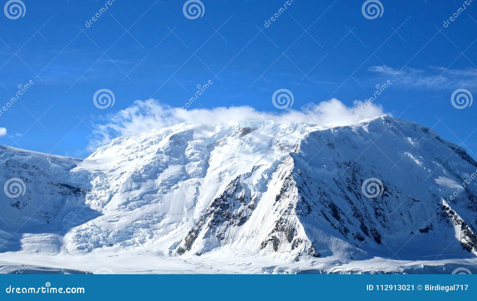 Antarctic Ocean, Antarctica. Glacier Snow Covered Mountain Stock Image ...