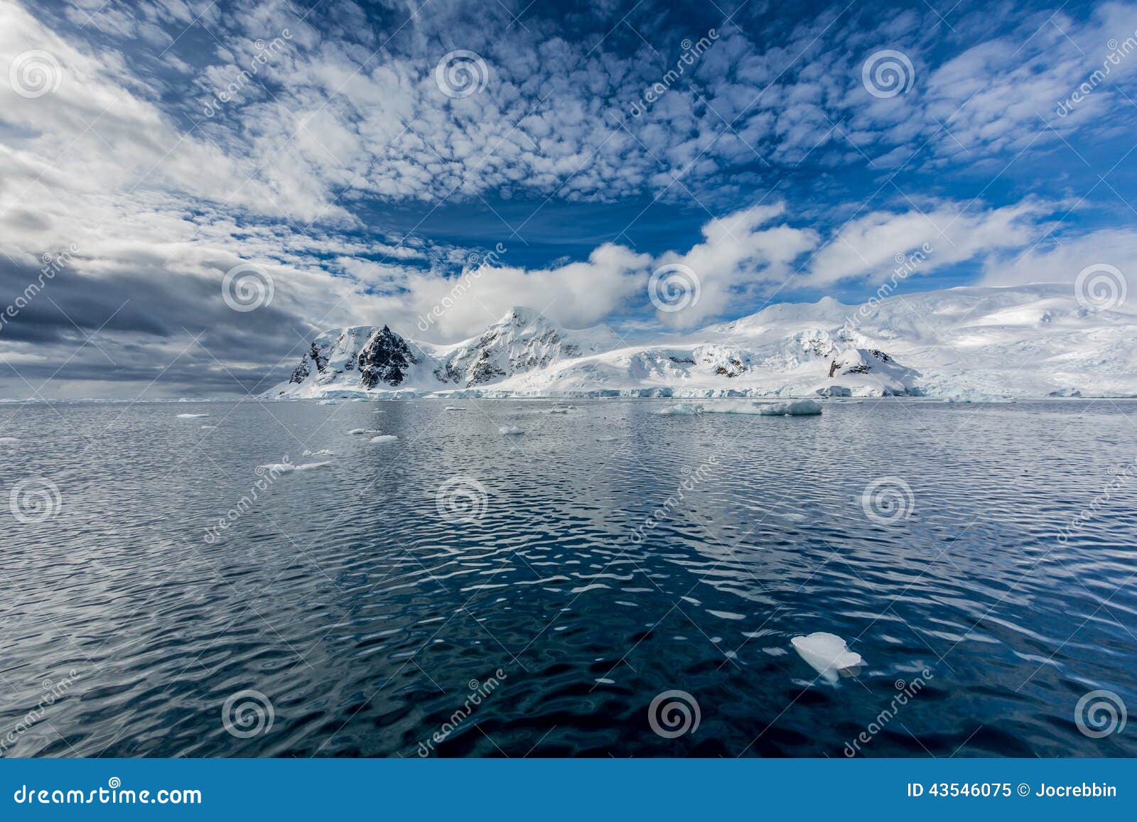 Antarctic Peninsula Covered in Fresh Snow Stock Image - Image of ...