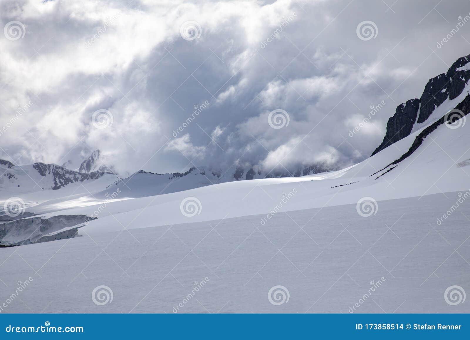 Antarctic snow desert stock photo. Image of light, cloud - 173858514