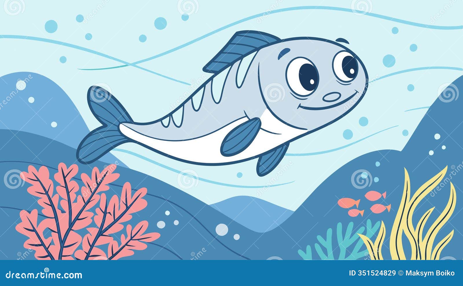 Antarctic Toothfish Fish Horrified Stands House Tree Vector Stock ...