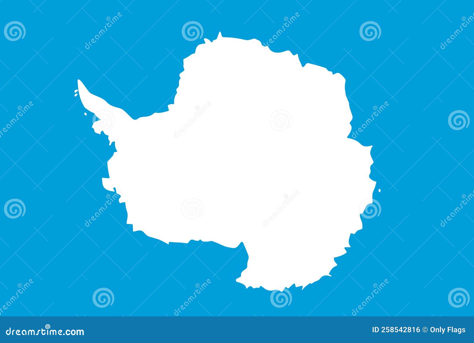Antarctica Flag Standard Shape and Color Stock Vector - Illustration of ...