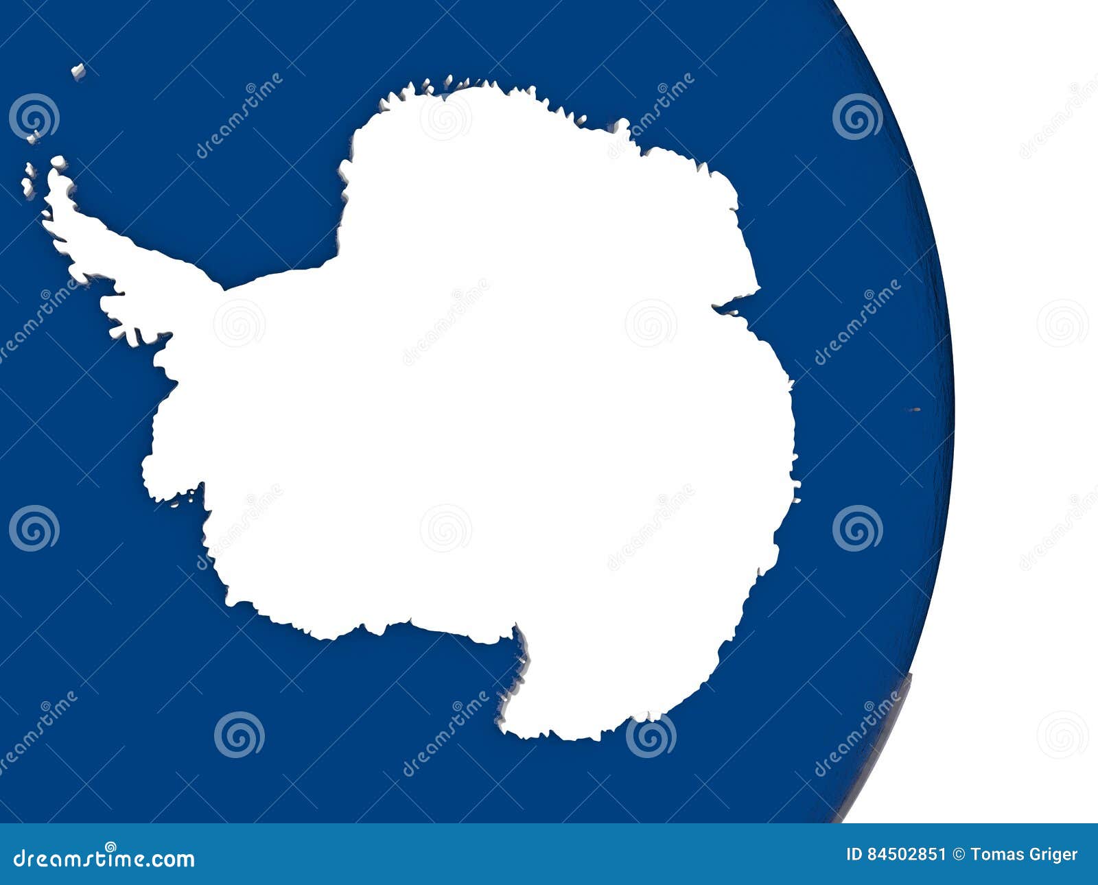Antarctica with its flag stock illustration. Illustration of politics ...