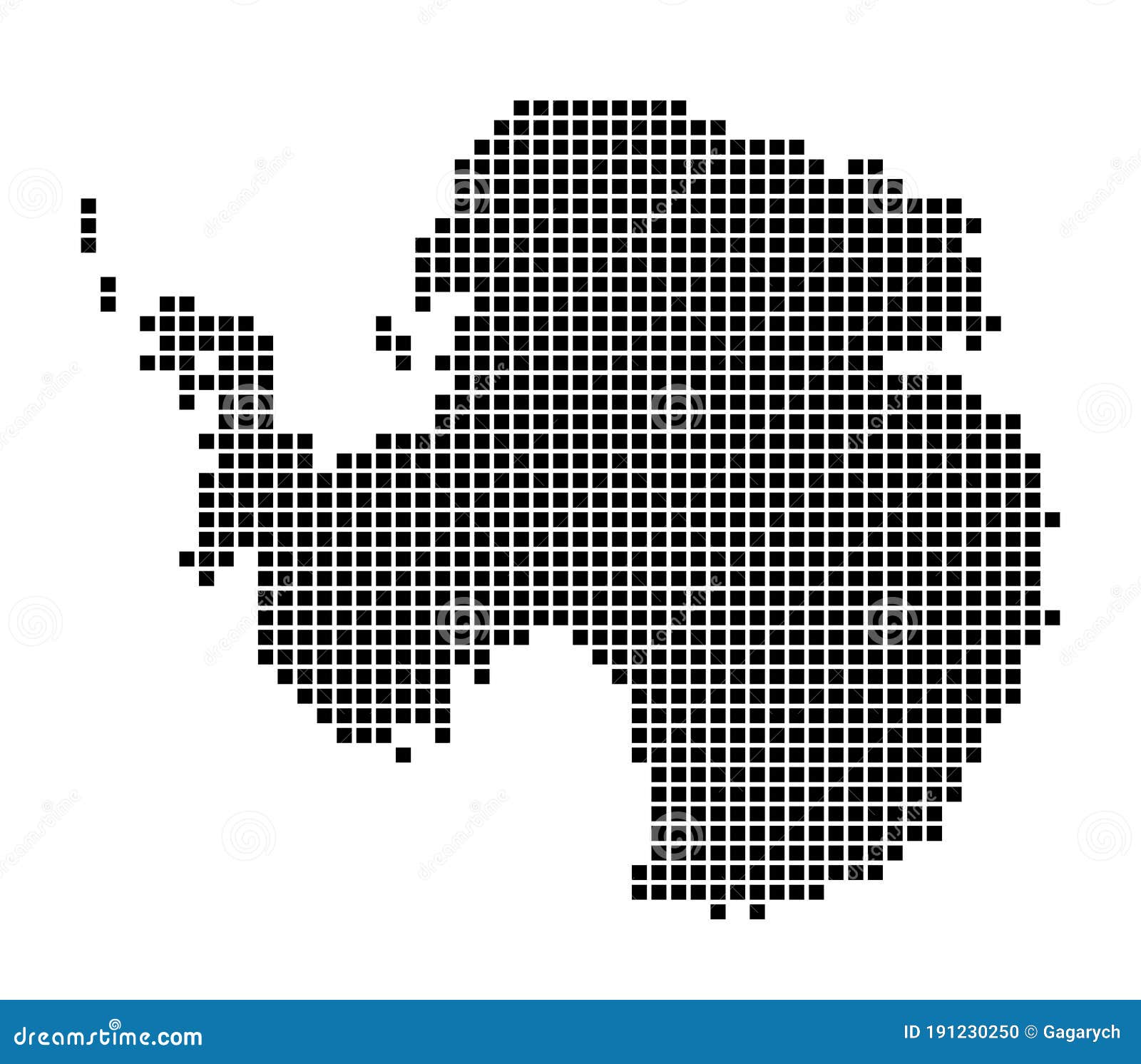 Antarctica map. stock vector. Illustration of continent - 191230250