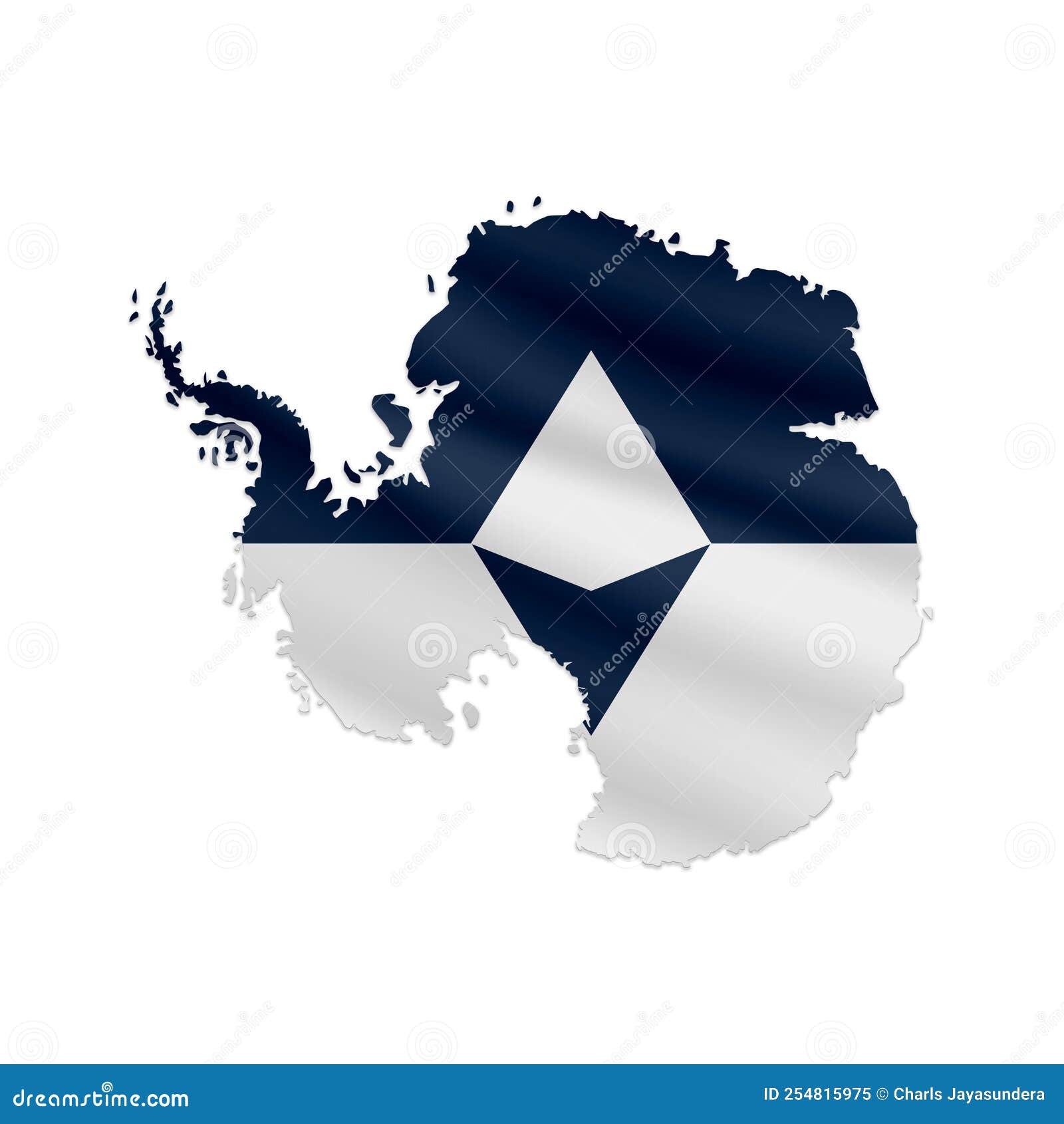 Antarctica map with flag stock illustration. Illustration of icemo ...