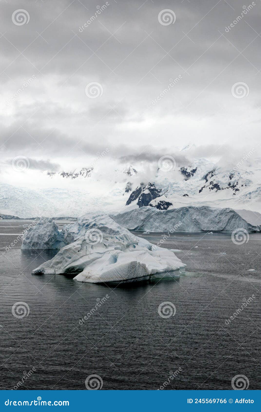 Antarctica - Pieces of Floating Ice - Global Warming Stock Photo ...