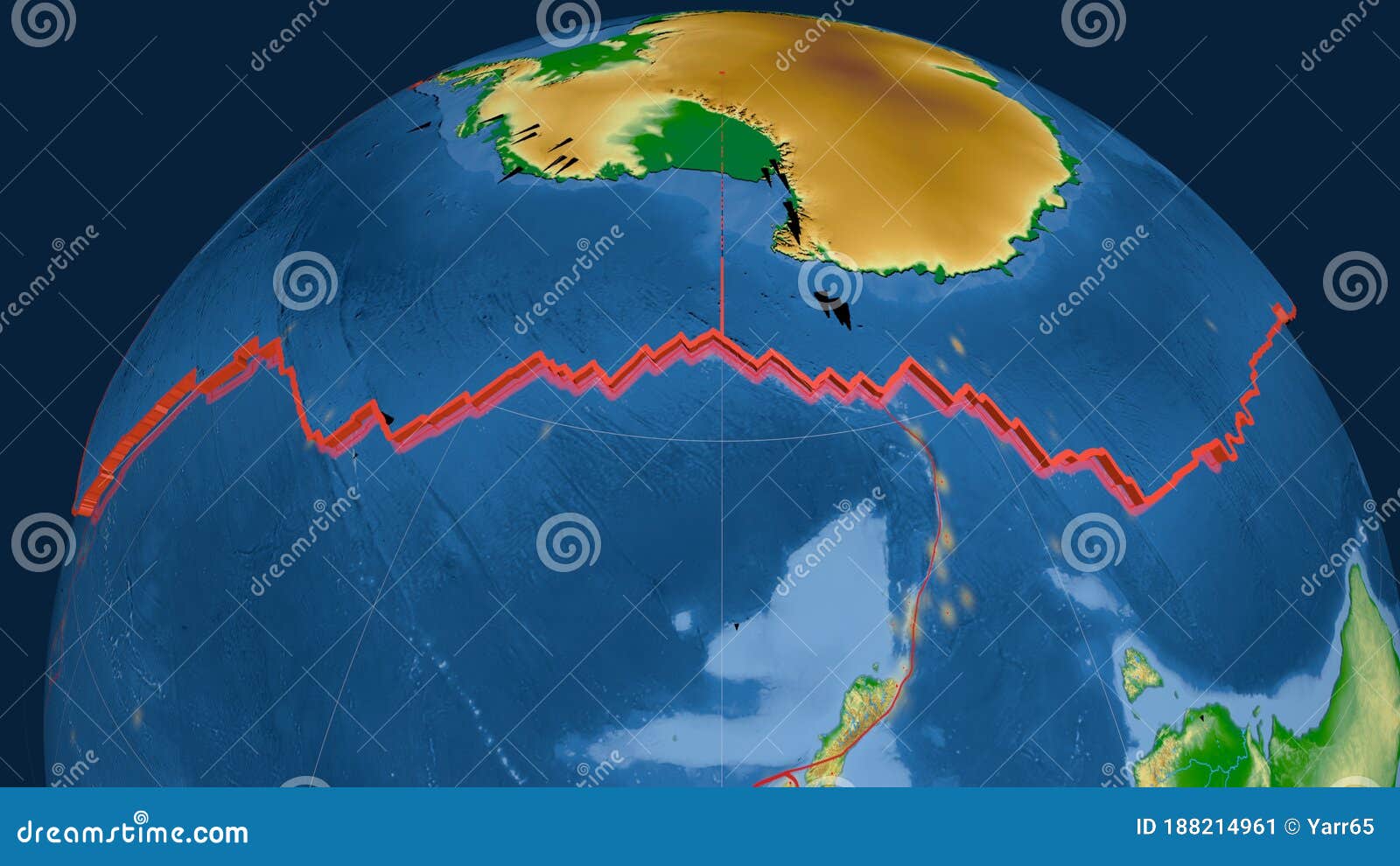 Antarctica Plate Extruded - Physical Stock Illustration - Illustration ...