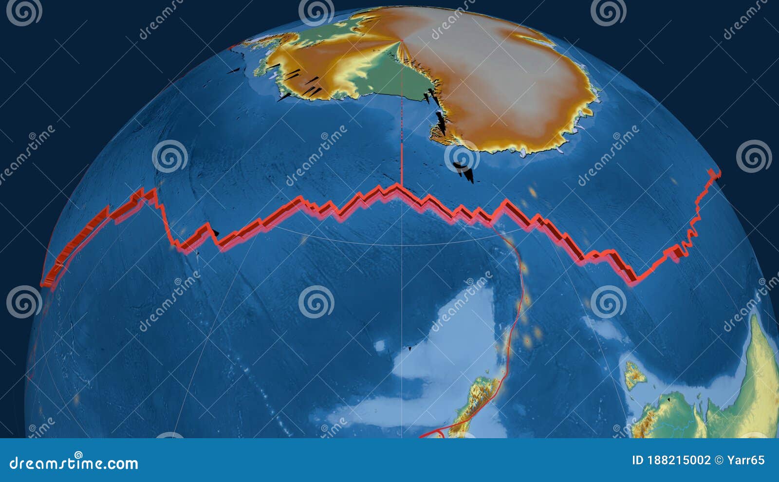 Antarctica Plate Extruded - Relief Stock Illustration - Illustration of ...