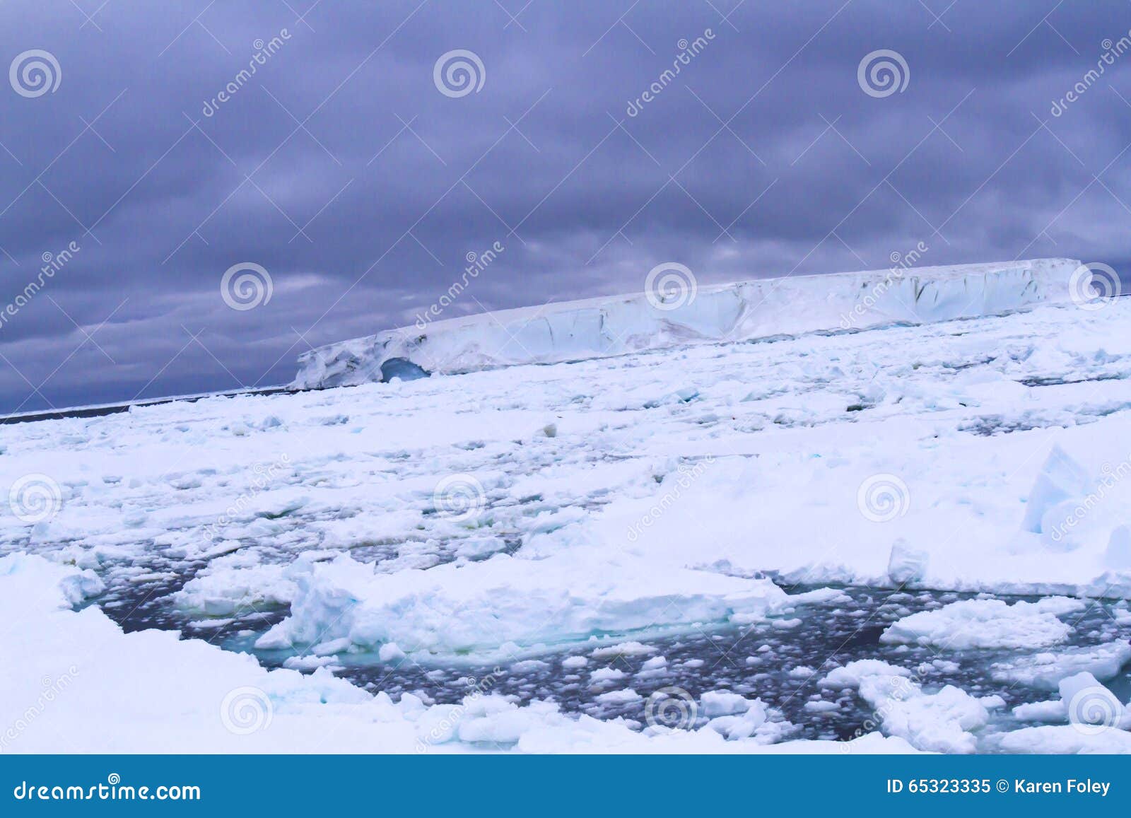 Antarctica Sunset with Tabular Iceberg Stock Image - Image of purple ...