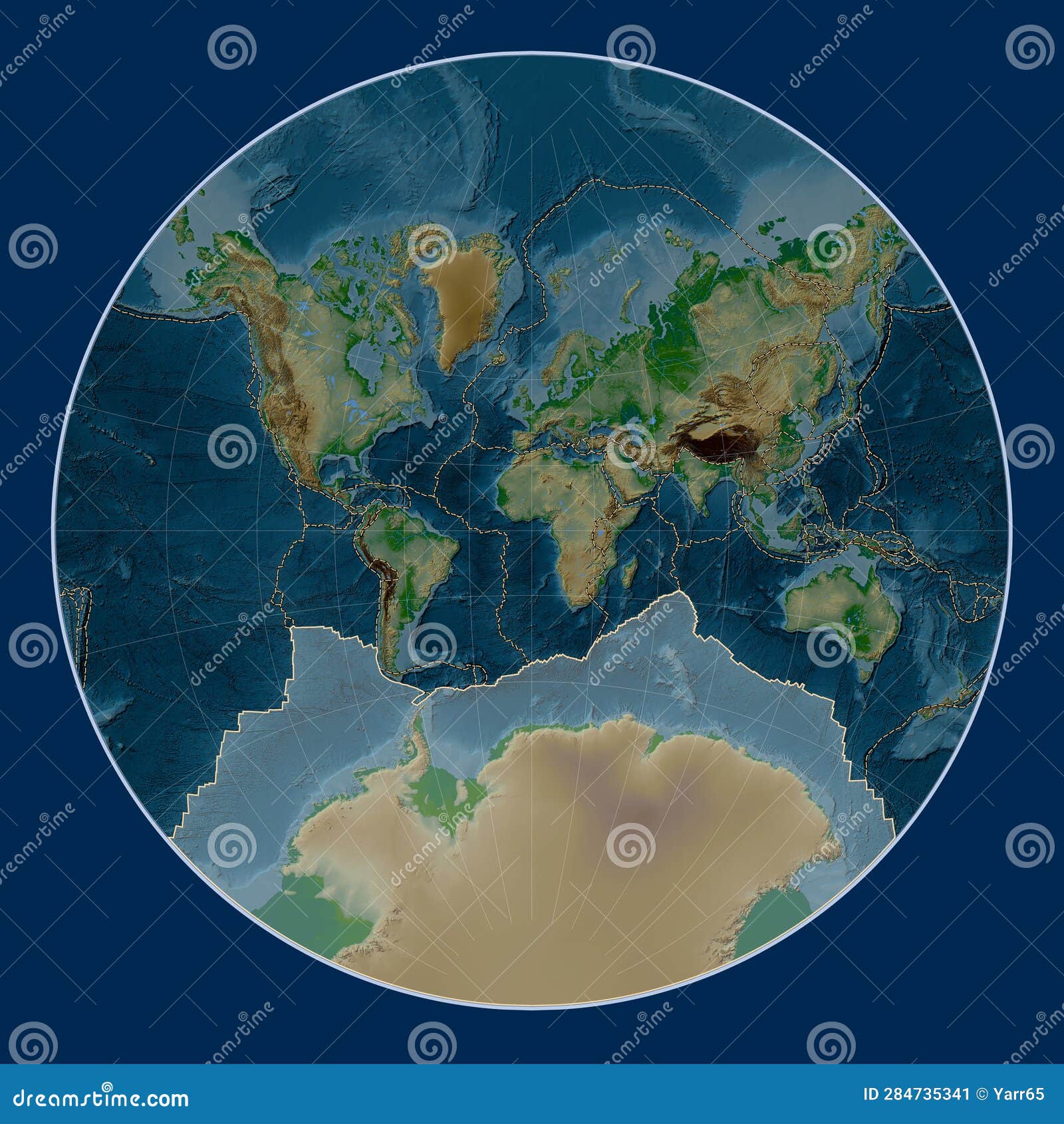 Antarctica Tectonic Plate. Physical. Lagrange. Boundaries Stock ...