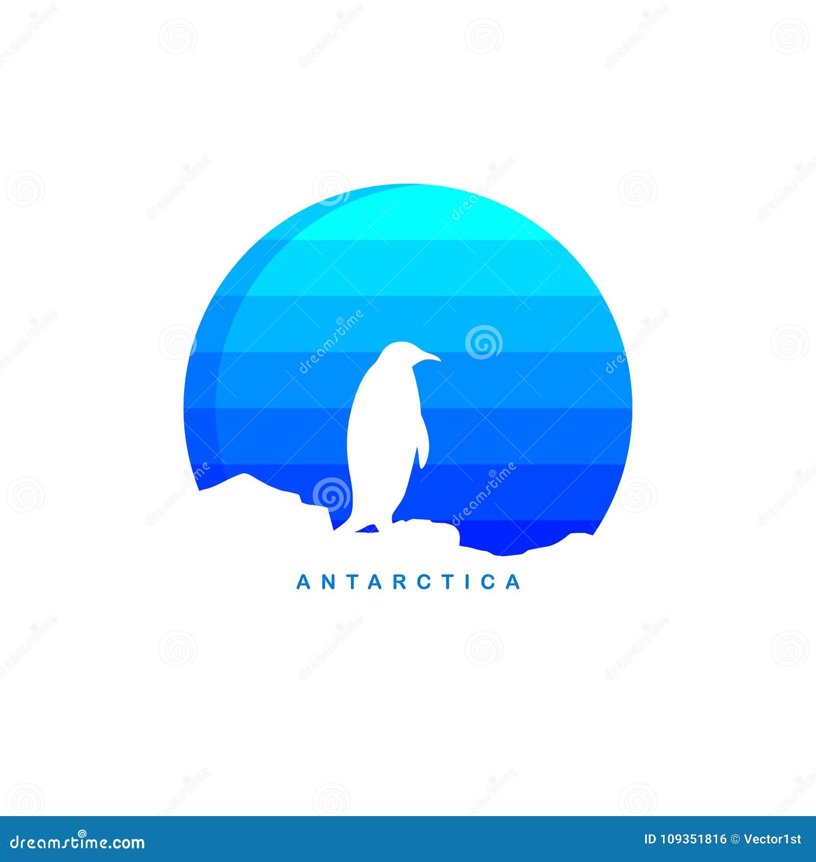 Antarctica Theme Ice Berg Logo Template Stock Vector - Illustration of ...