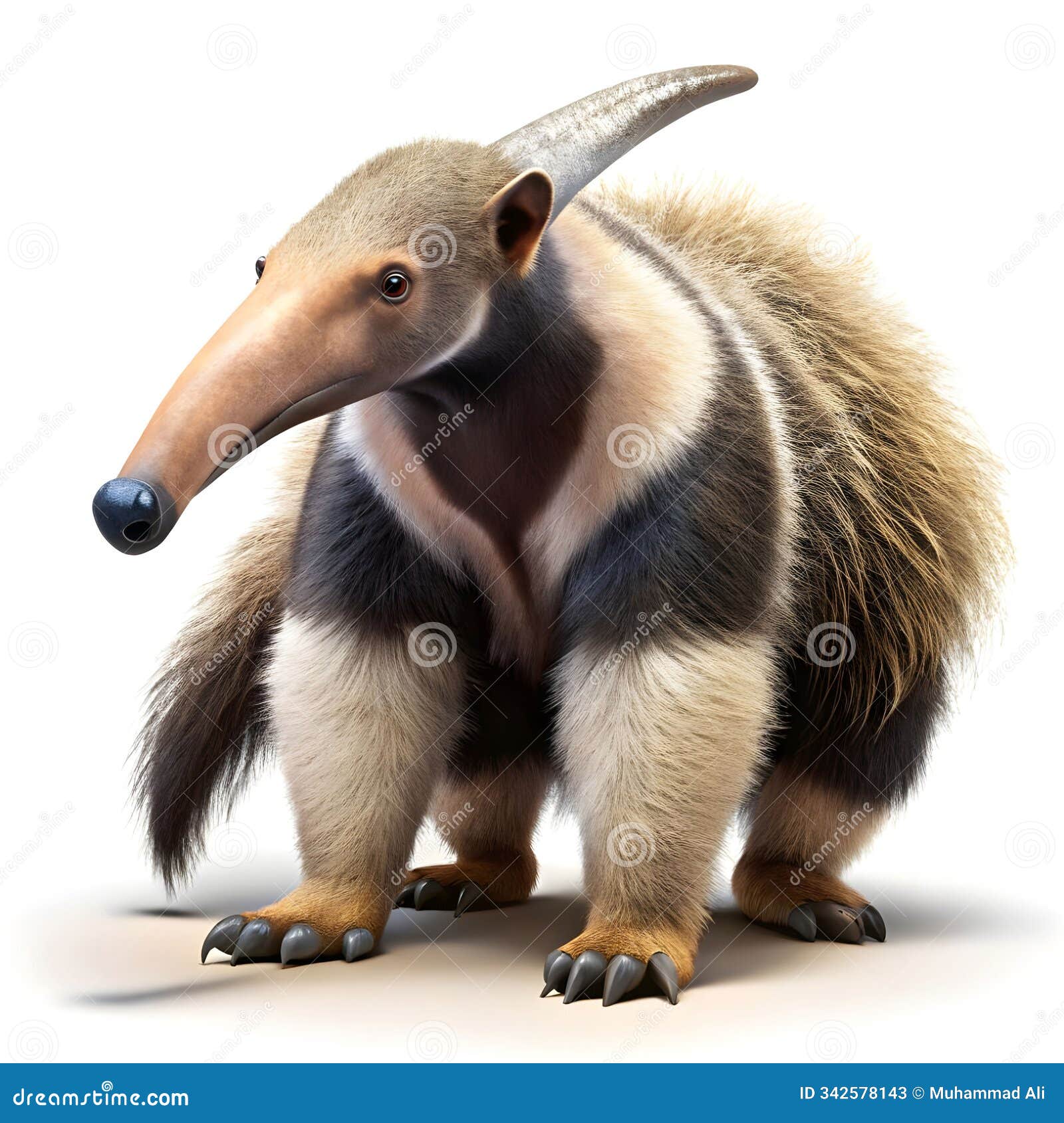 Anteater Isolated on Transparent Background Stock Illustration ...