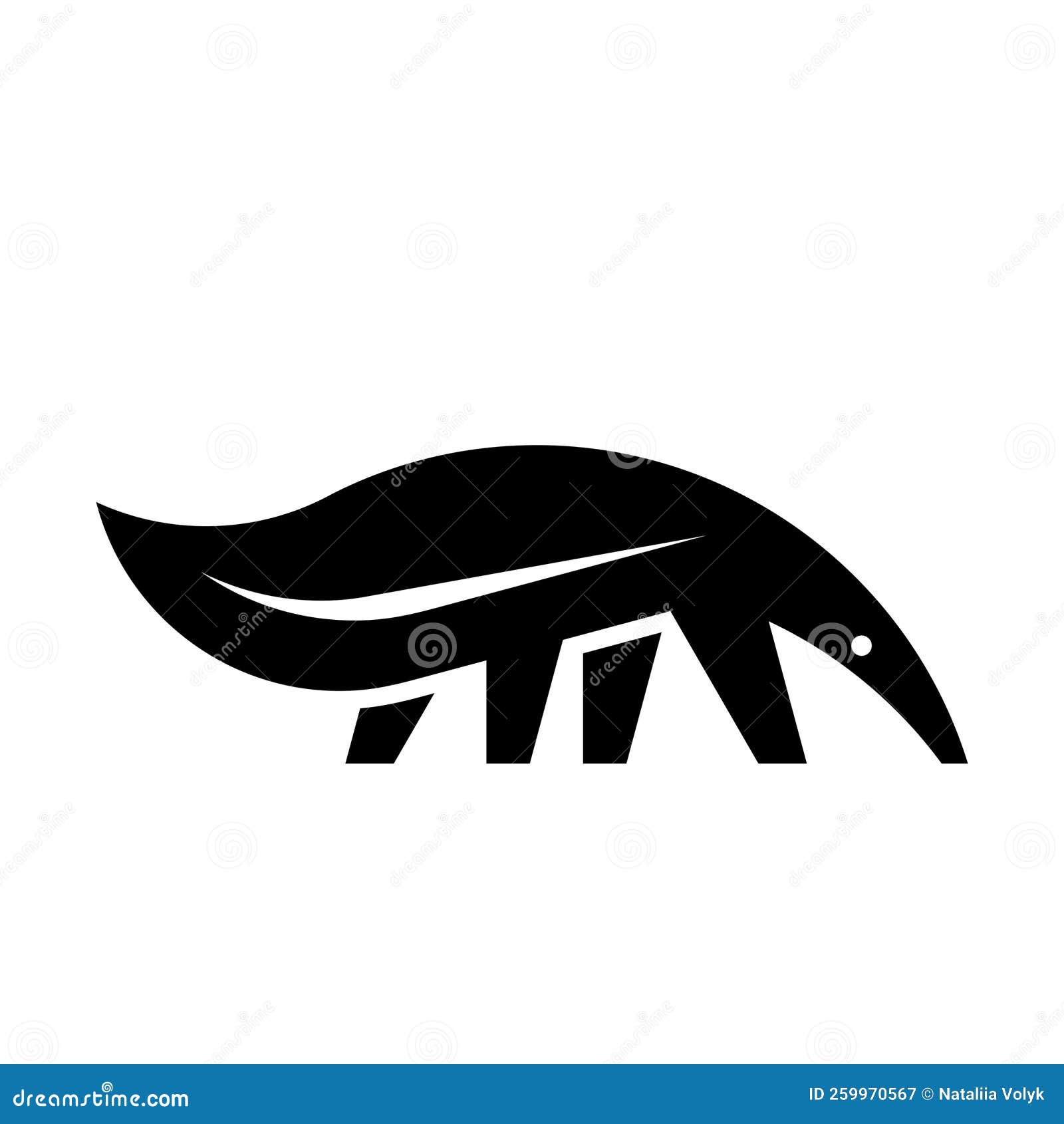 Anteater Logo stock vector. Illustration of wildlife - 259970567