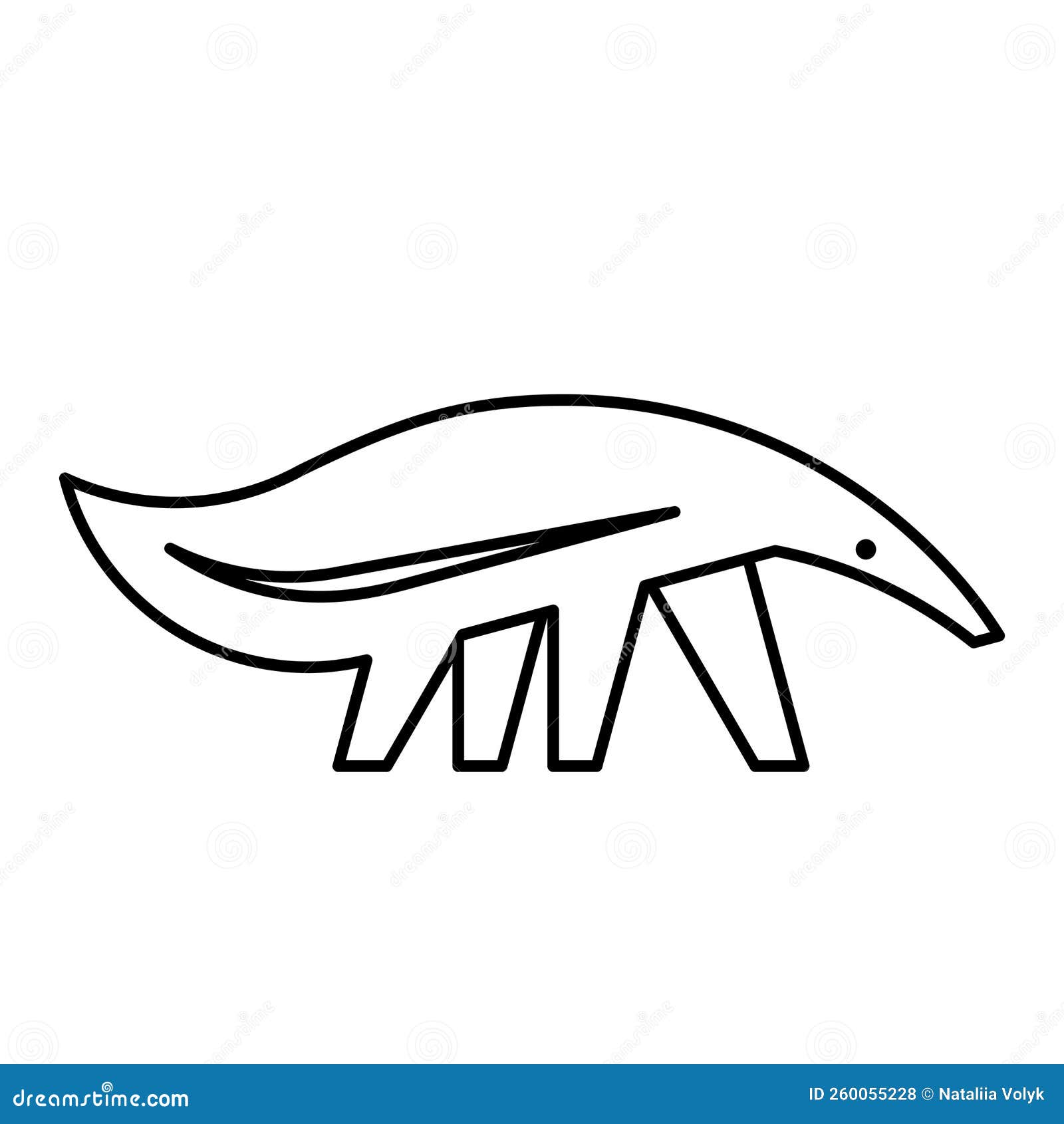 Anteater Logo stock vector. Illustration of young, wildlife - 260055228