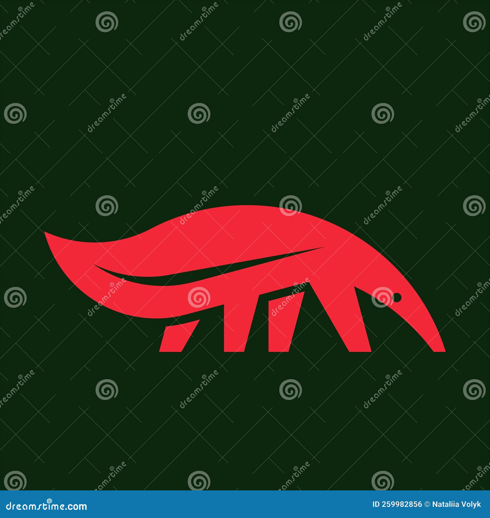 Anteater Logo Design Vector. Silhouette Of Anteater. Vector ...