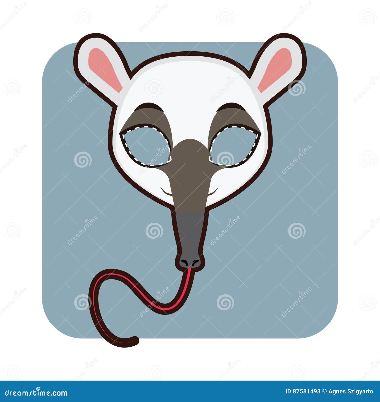 Anteater Mask for Various Festivities, Parties Stock Vector ...