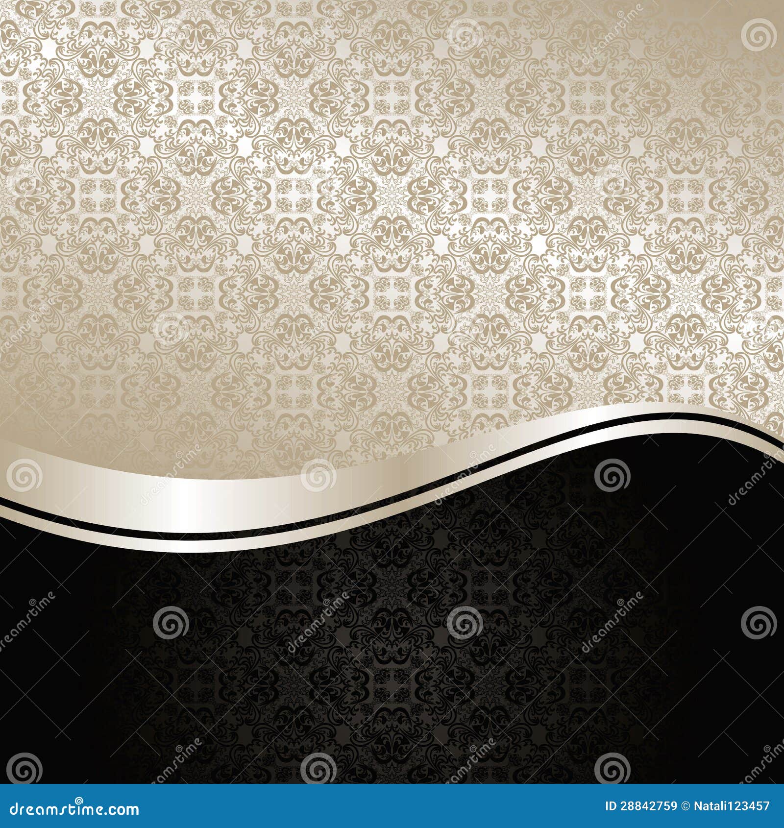 Antecedentes De Lujo: Plata Y Negro. Ilustración del Vector ...