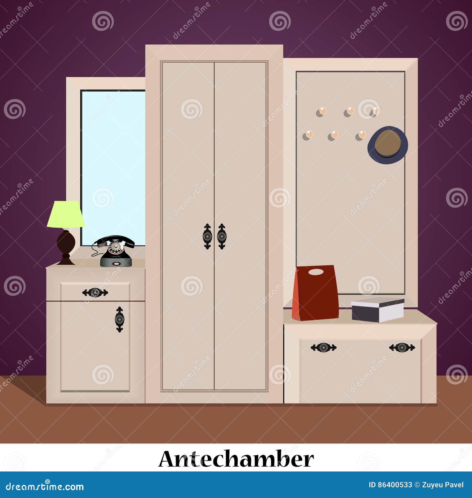 Antechamber design stock vector. Illustration of frame - 86400533