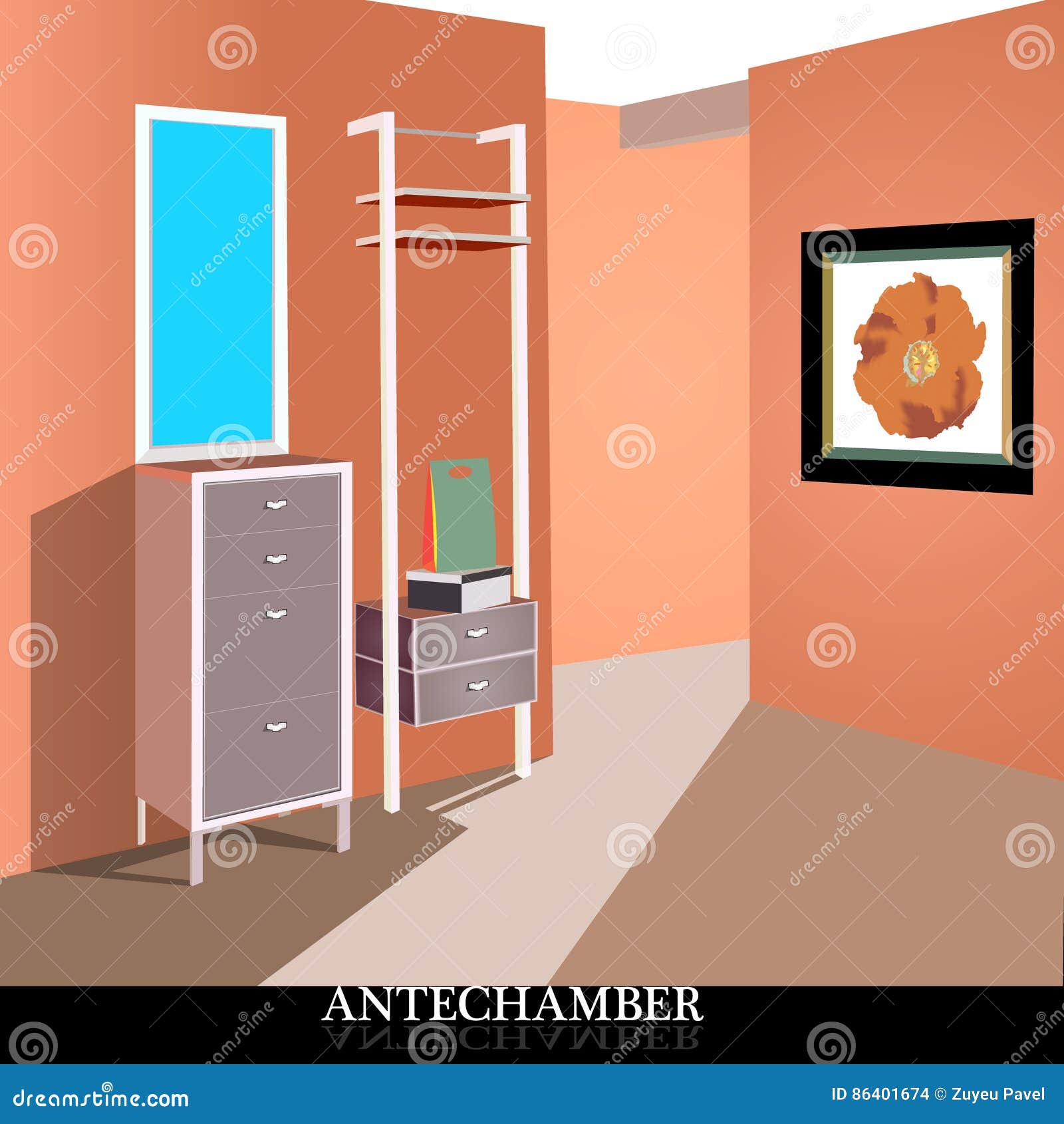 Antechamber design stock vector. Illustration of living - 86401674