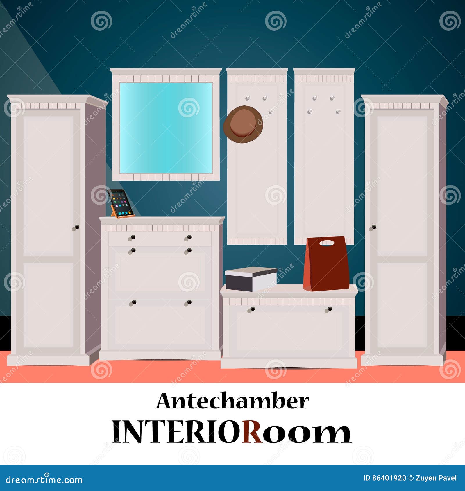 Antechamber Design Cartoon Vector | CartoonDealer.com #86400533
