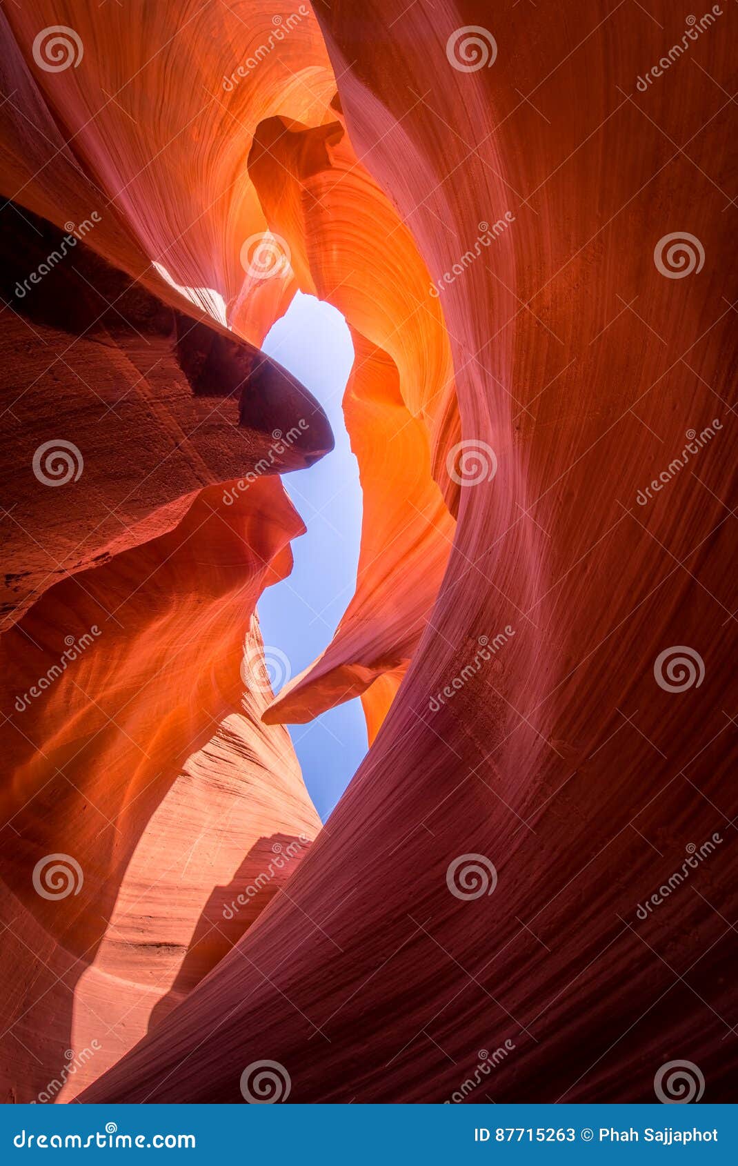 Antelope Canyon Natural Rock Formation Stock Image - Image of curve ...