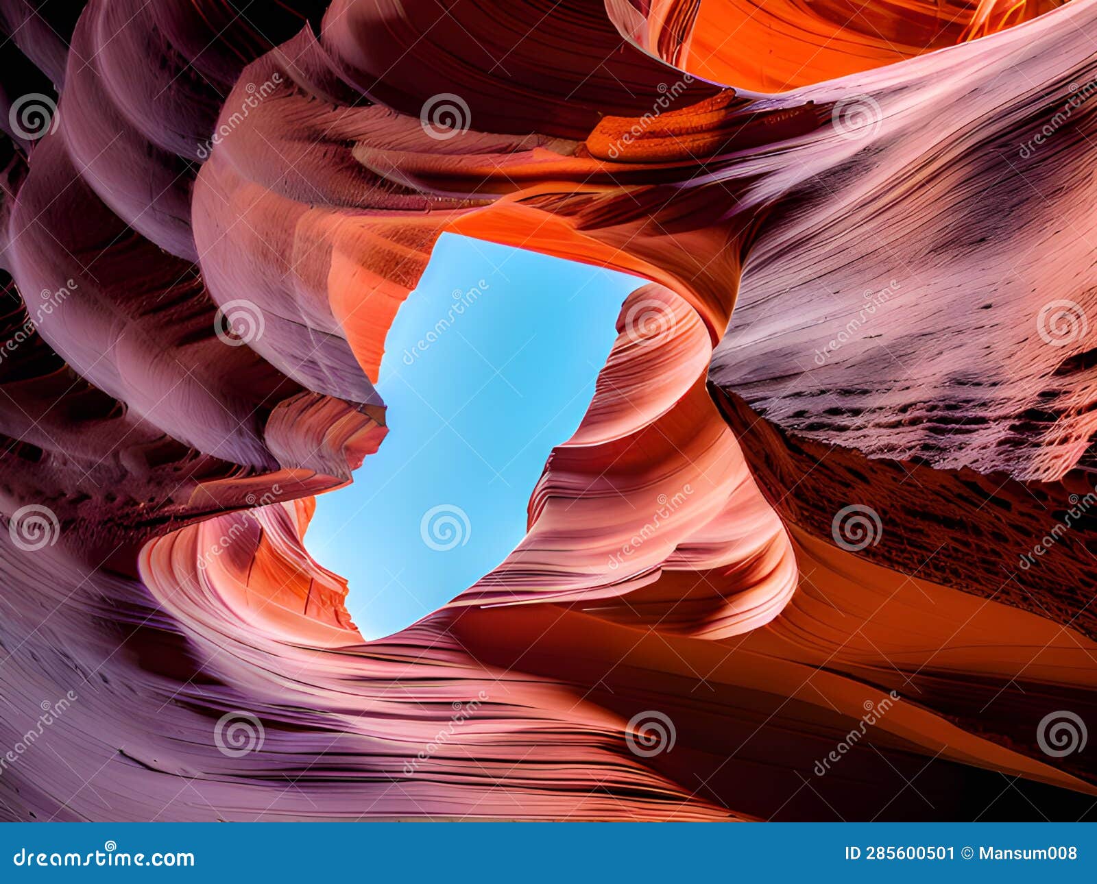 Antelope Canyon in Page, Arizona, Ai Generated Stock Illustration ...