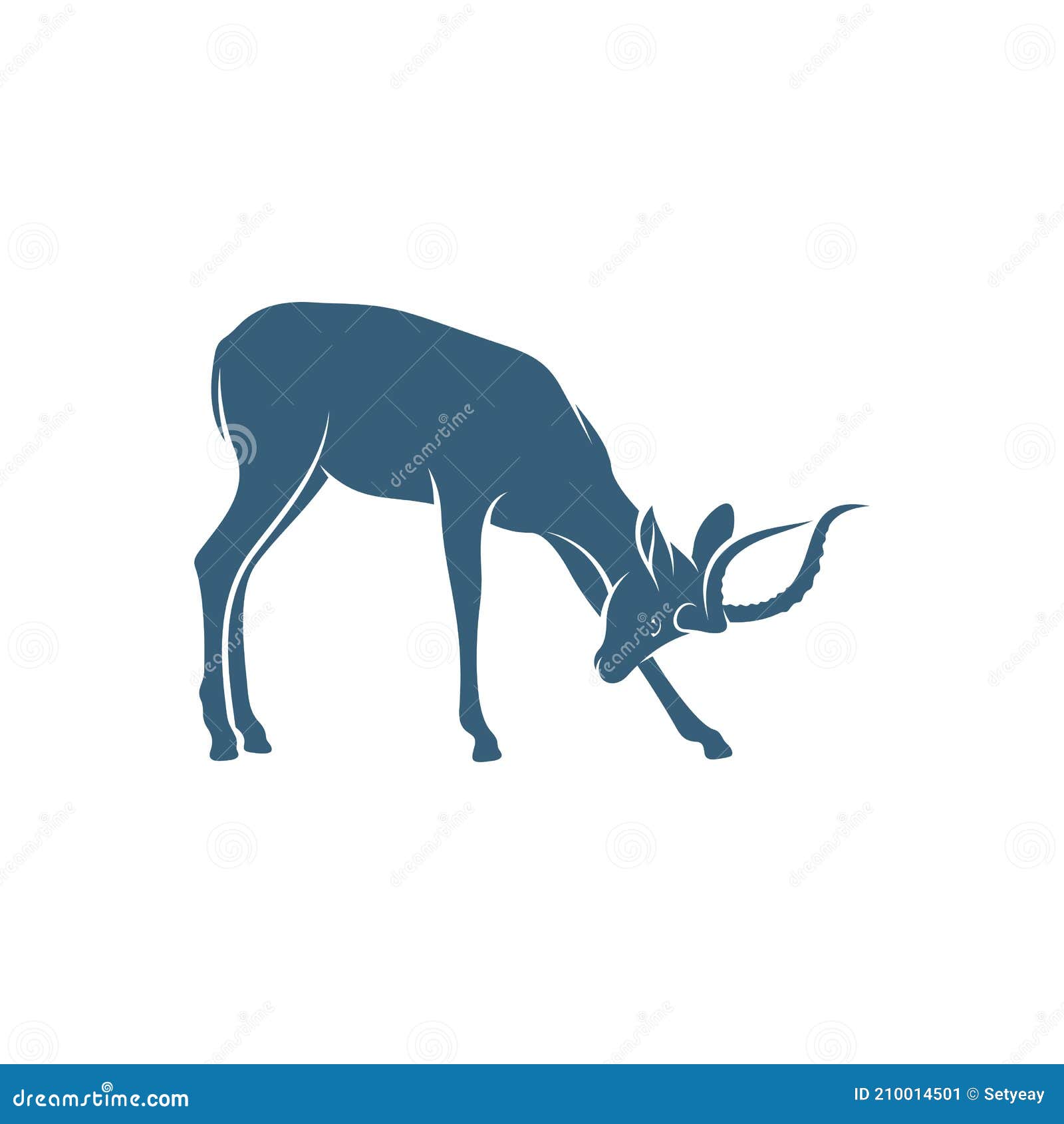 Antelope Design Vector Illustration, Creative Antelope Logo Design ...