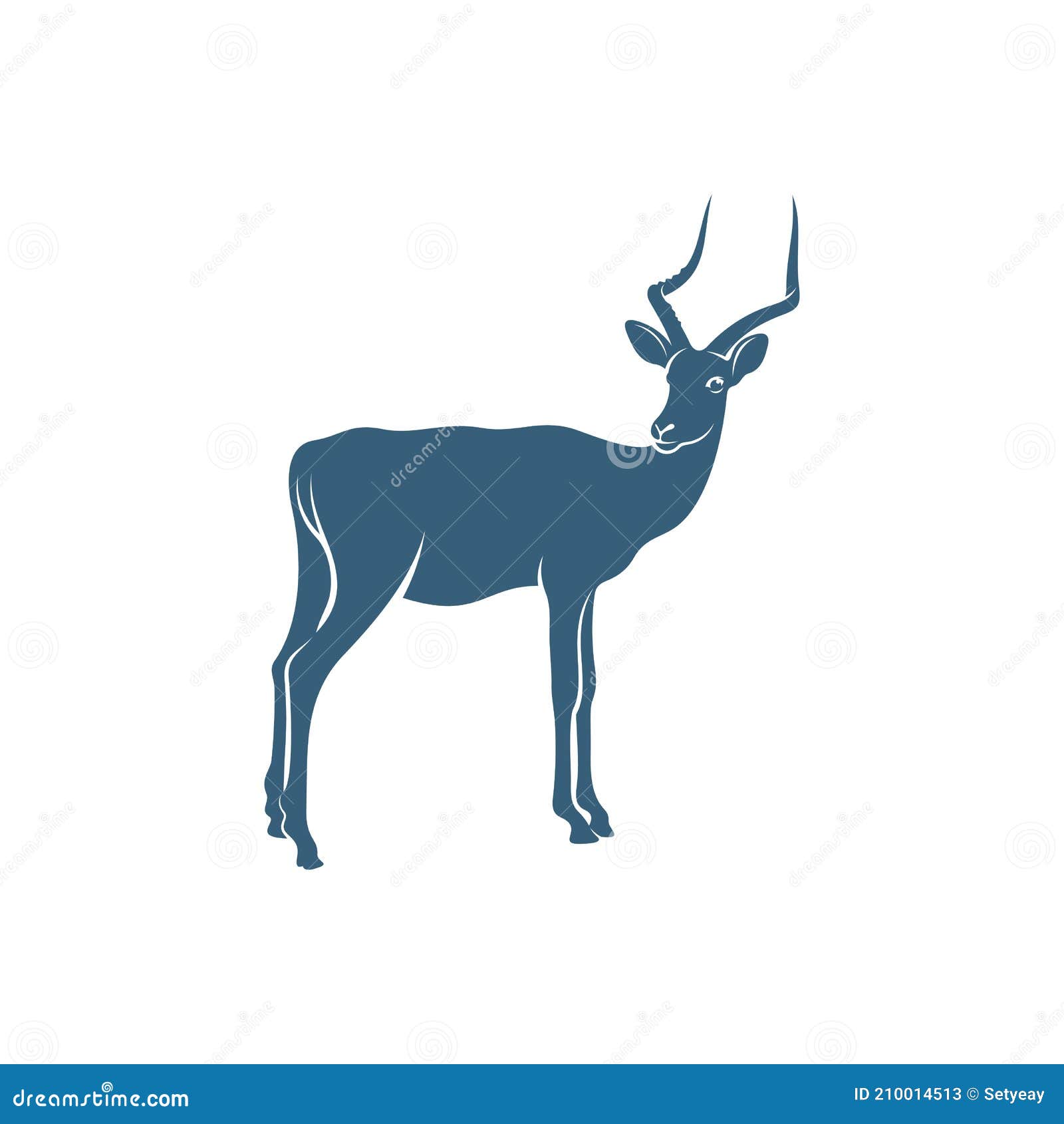 Antelope Design Vector Illustration, Creative Antelope Logo Design ...