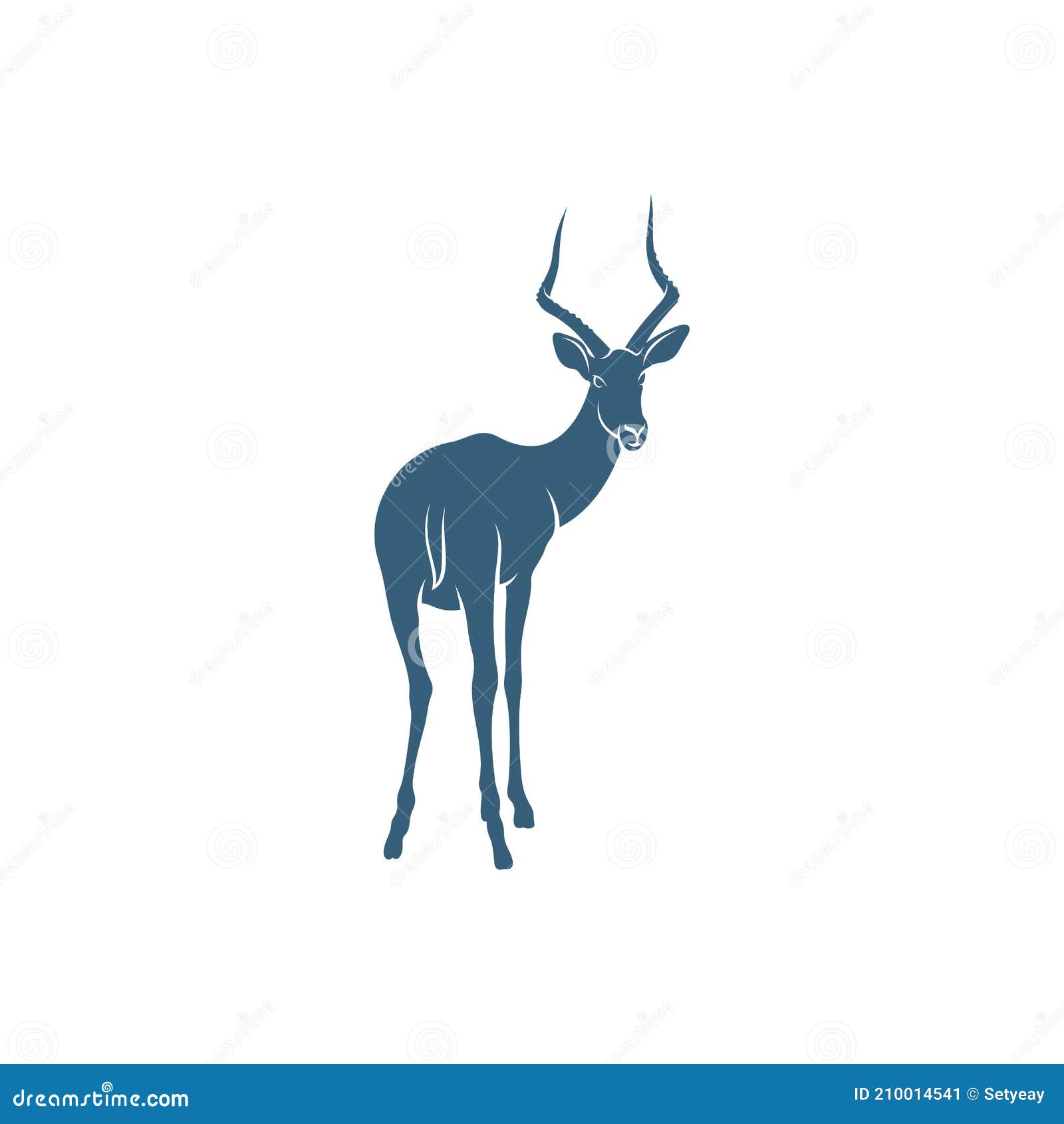 Antelope Design Vector Illustration, Creative Antelope Logo Design ...