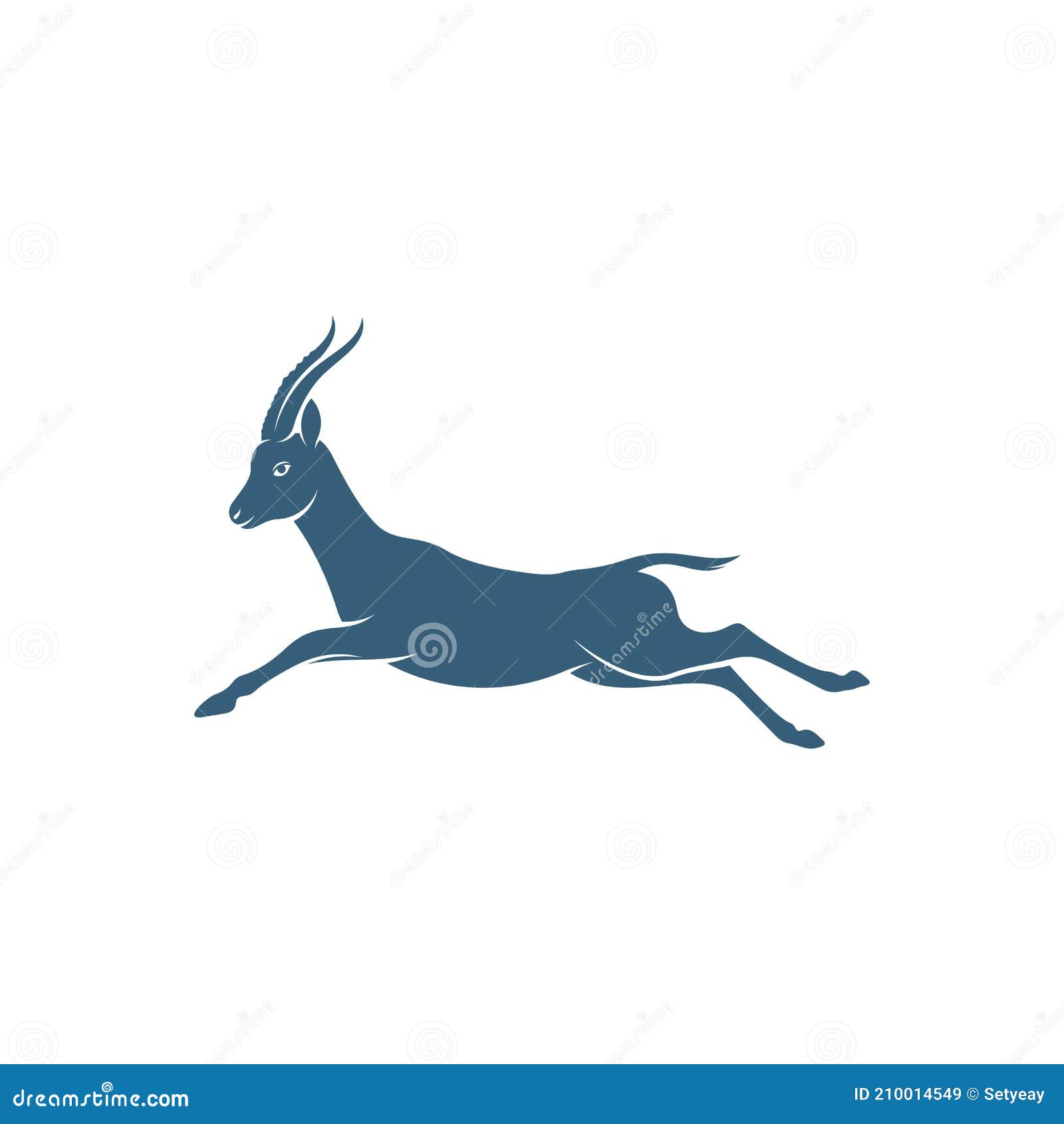 Antelope Design Vector Illustration, Creative Antelope Logo Design ...