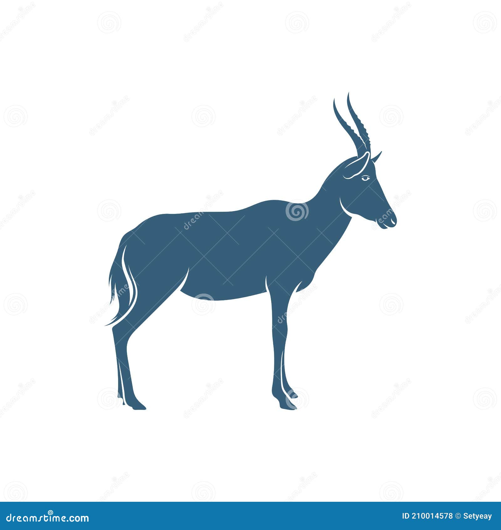 Antelope Design Vector Illustration, Creative Antelope Logo Design ...